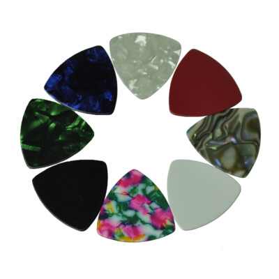 100pcs Medium 0.71mm 346 Rounded Triangle Guitar Picks Plectrums Blank ...