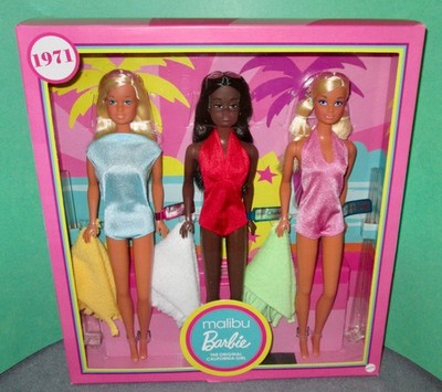 SIGNED by Bill Greening Malibu Barbie & Friends Gift Set NRFB Christie ...