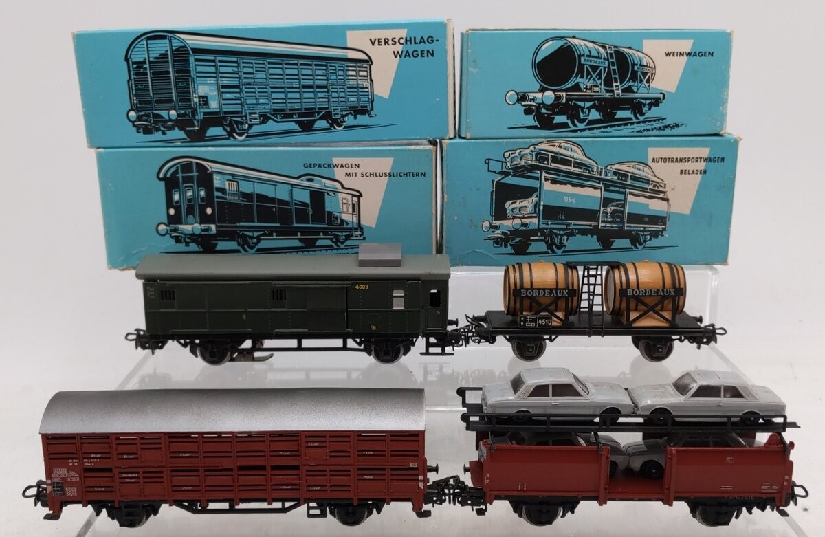 Marklin HO Assorted Freight Cars #4041/#4510/#4613/#4629 [4]/Box | eBay