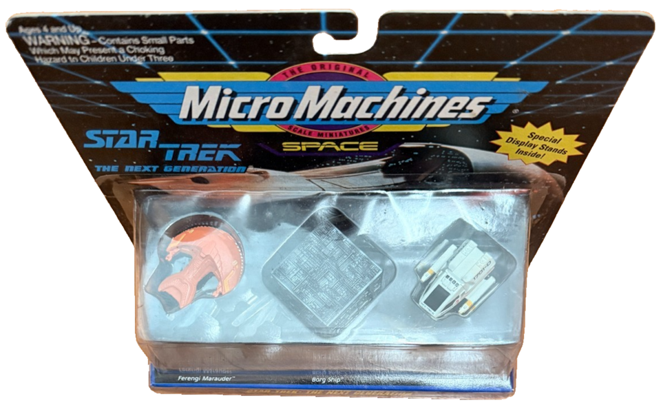 Vintage Star Trek Micro Machines Ferengi Marauder, Borg Ship, Shuttle ...