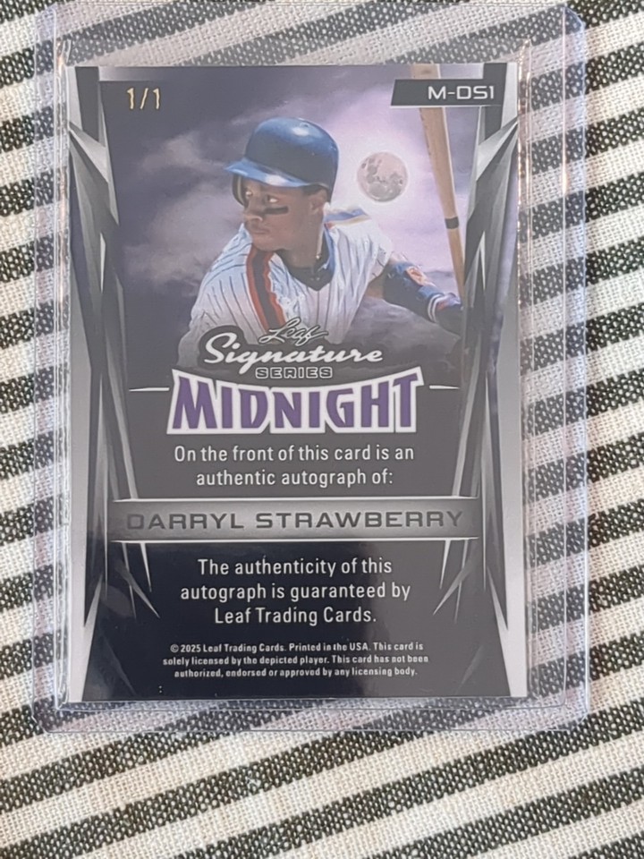 2025 Leaf Signature Series Midnight Scope Black Darryl Strawberry 1/1 ...