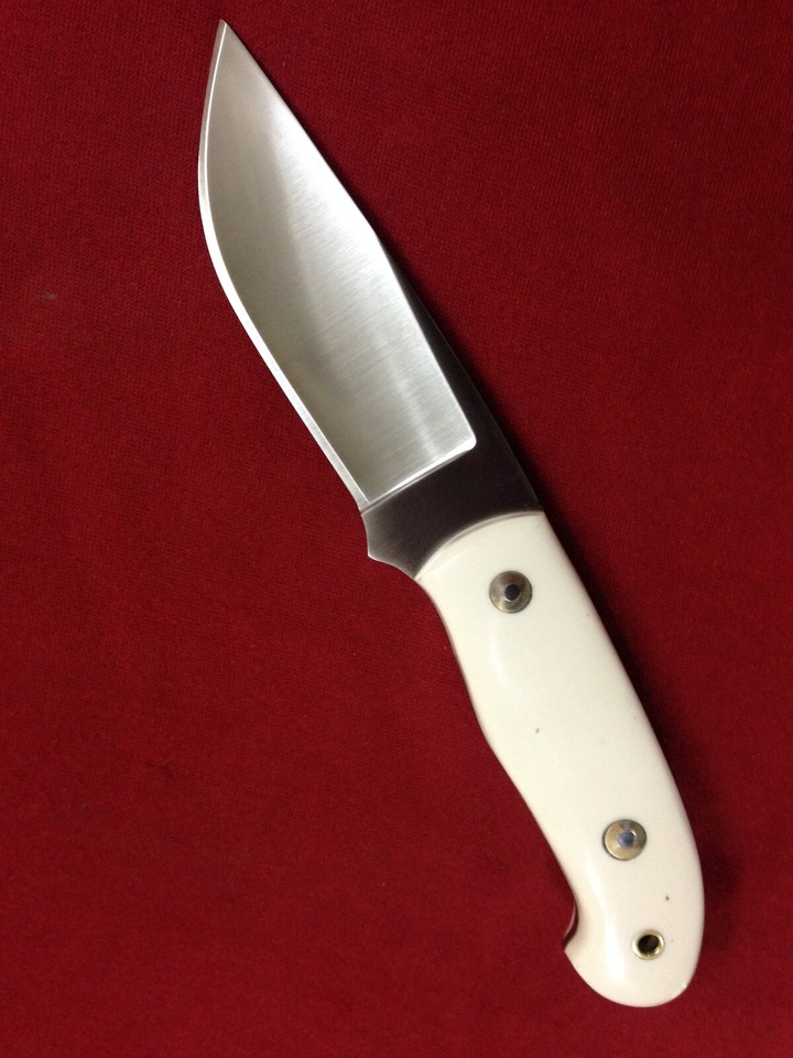 RaB Custom Handmade D2 Steel Guardless Drop Point Hunter Knife With ...