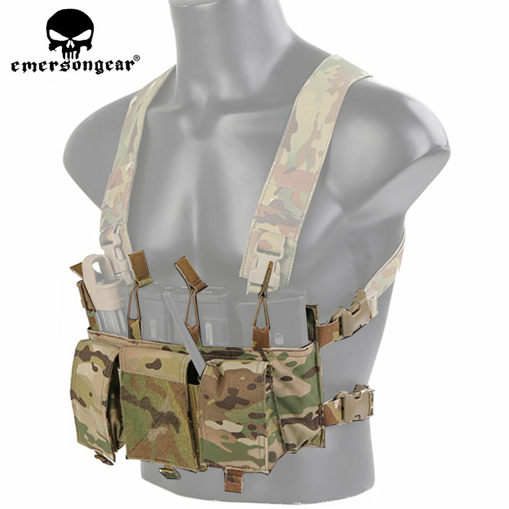 Emerson Chest Rig Plate Carrier Quad 5.56 Swift Clip Placard Magazine ...