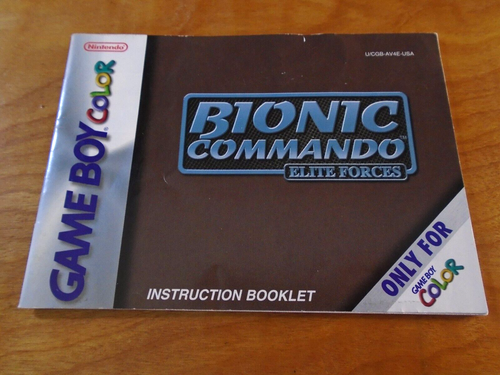 Bionic Commando Nintendo Game Boy Color Manual Only ~ Instruction Booklet | eBay