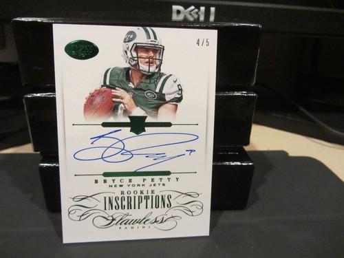 Panini Flawless Emerald Rookie On Card Autograph Jets Bryce Petty 4/5 ...