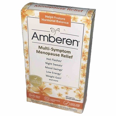 Amberen Menopause Relief Capsules 60-Count Expiration: 10/2025 ...