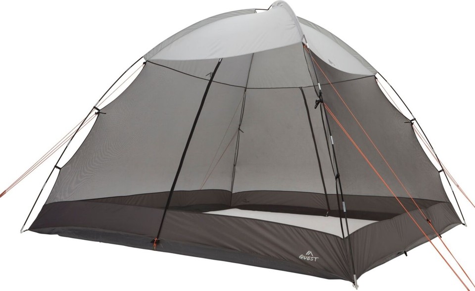 Quest 12' x 12' Dome Screen House Outdoor Camping Patio Large Screen ...