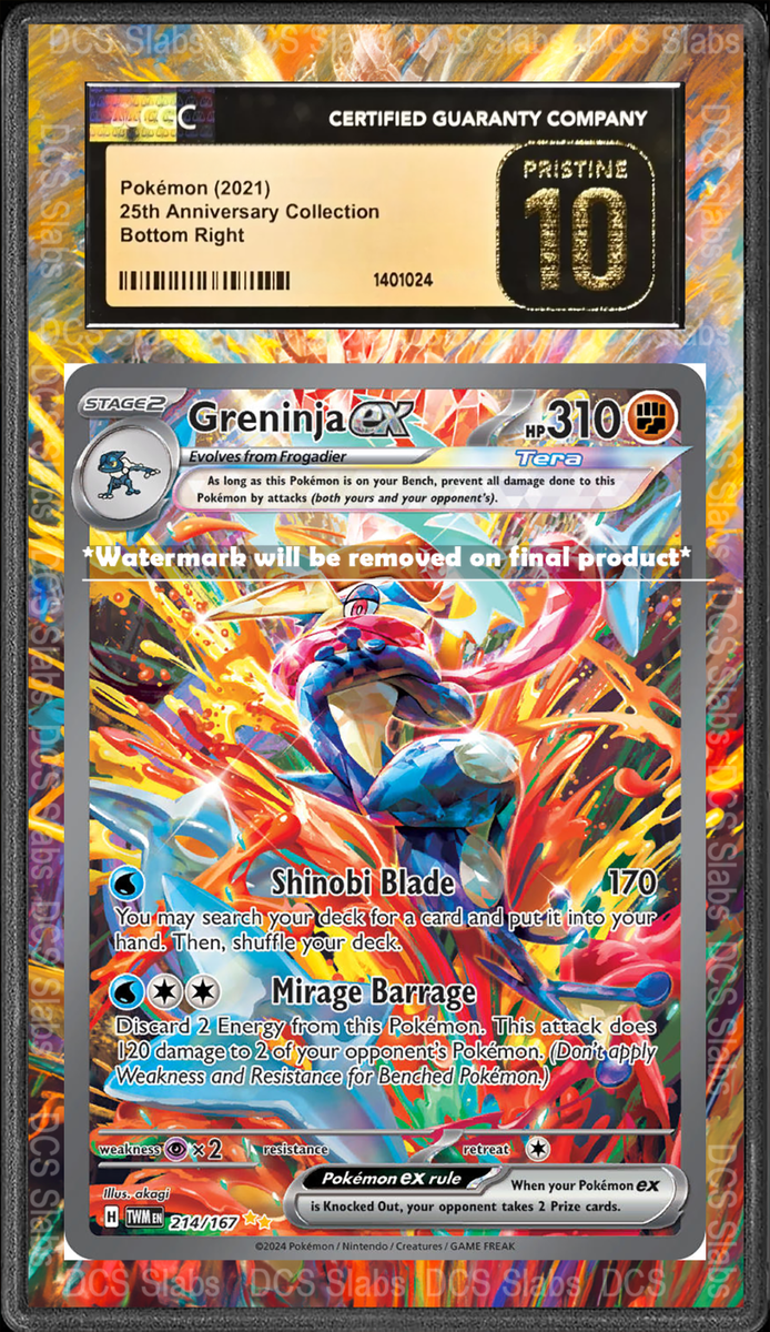 Greninja EX SIR 214/167 CGC BGS Display Extended Art for Greninja EX SIR 214/167 CGC BGS Display Extended Art for