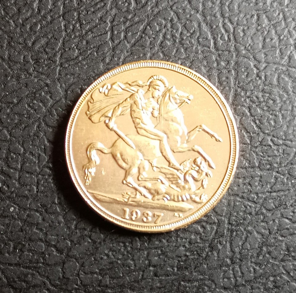 Retro Edward VIII 1937 Pattern Sovereign. 22 mm Diameter. Souvenir Gap ...