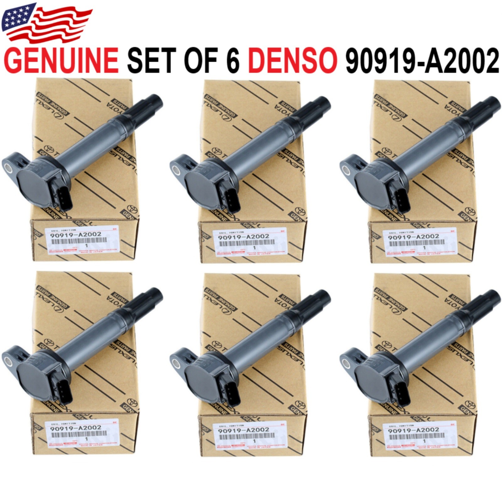 GENUINE DENSO Ignition Coils For 2005-2022 Toyota & Lexus I4 V6 V8 ...