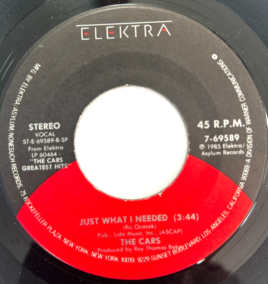 The Cars - Just What I Needed / Tonight She Comes 7" Elektra 45 rpm ...