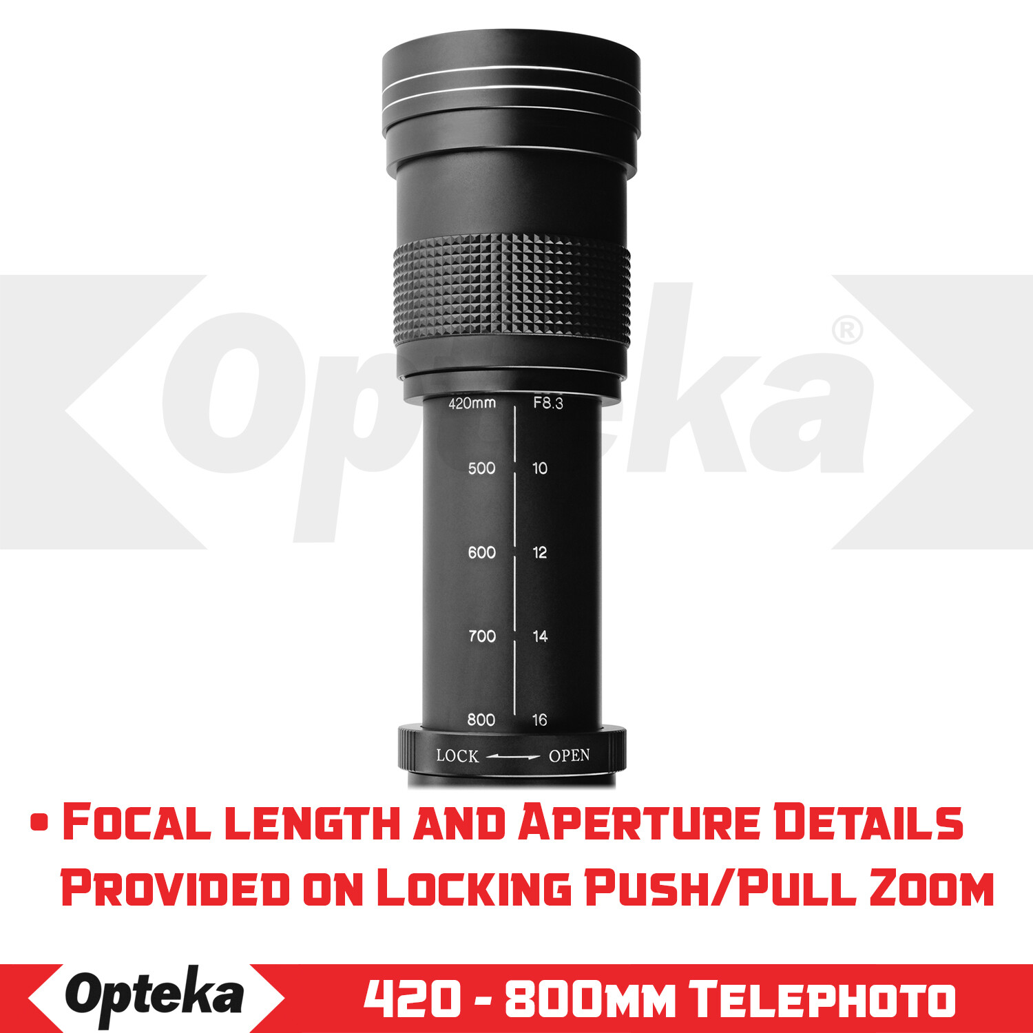 Opteka 420-800mm f8.3 Telephoto Zoom Lens for Canon T7i T7s T7 T6s T6i ...