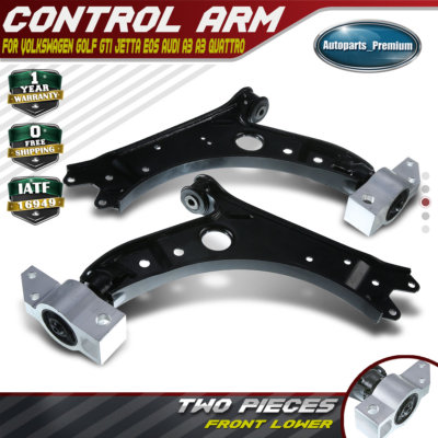 2Pc Front Lower Control Arm Left Right Kit For VW Golf GTI Jetta Rabbit ...