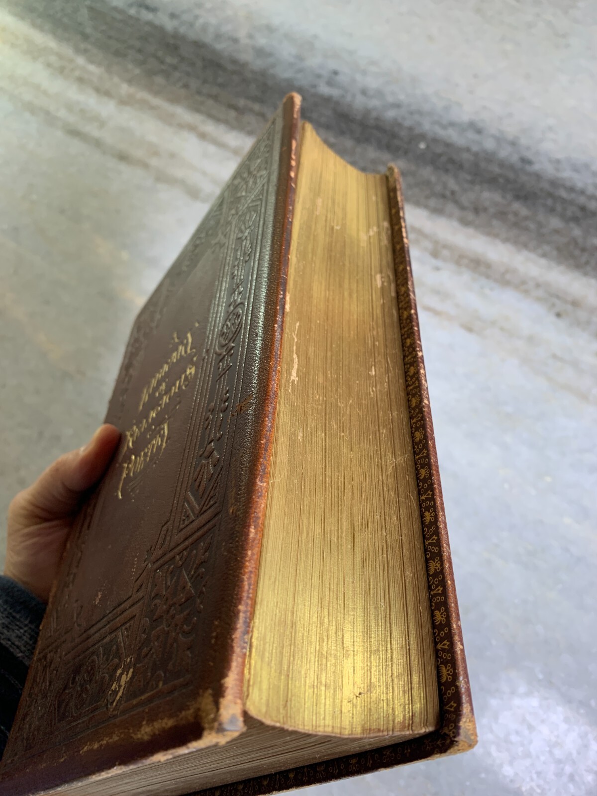 Antique Victorian Embossed Ornate Gilded Gilt Book LIBRARY OF RELIGIOUS ...