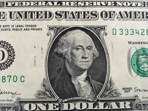 2017 $1 One Dollar Bill Misprint / Bleed Thru To Front CRISP Note Ink ...