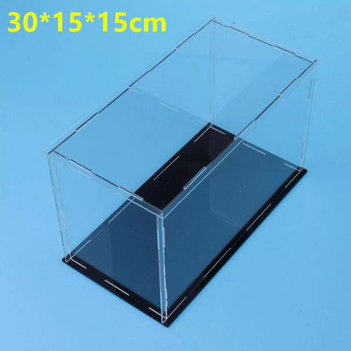 Acrylic Display Case Dustproof Box Perspex Clear Collectibles 30cm ...