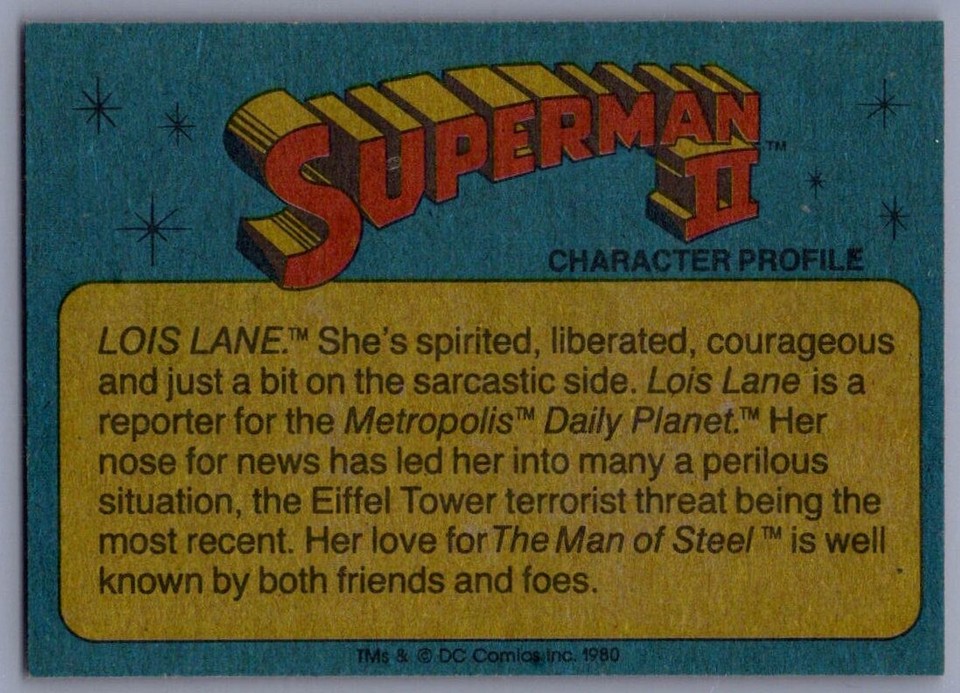 1980 Topps Superman II - Clark Kent Reporter #3 - *Near Mint* | eBay