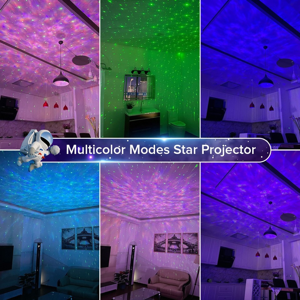 LED Galaxy Projector Starry Night Light Sky Star Party Lamp Planetarium ...