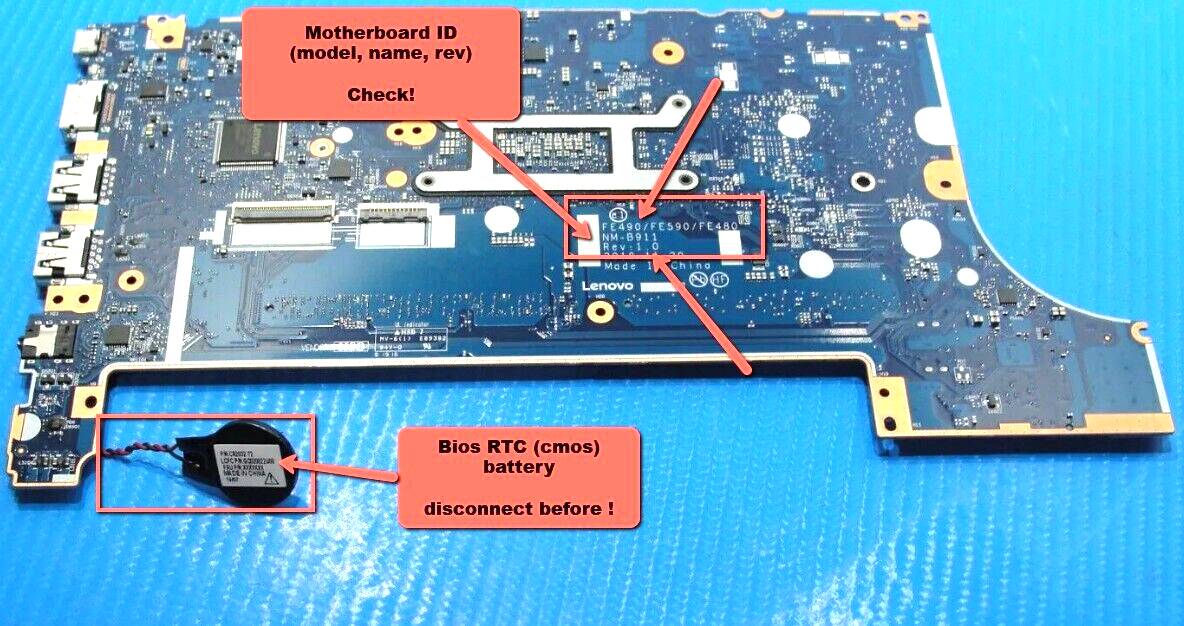BIOS CHIP for Lenovo ThinkPad E590,ThinkPad E490, E490s, MB: NM-B911 ...