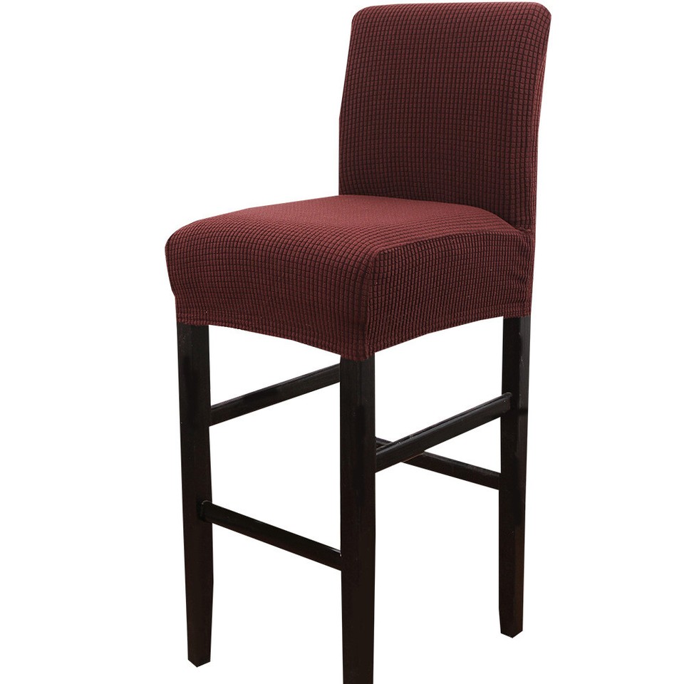 Stretch Jacquard Fabric Counter Stool Chair Covers Pub Bar Barstool ...