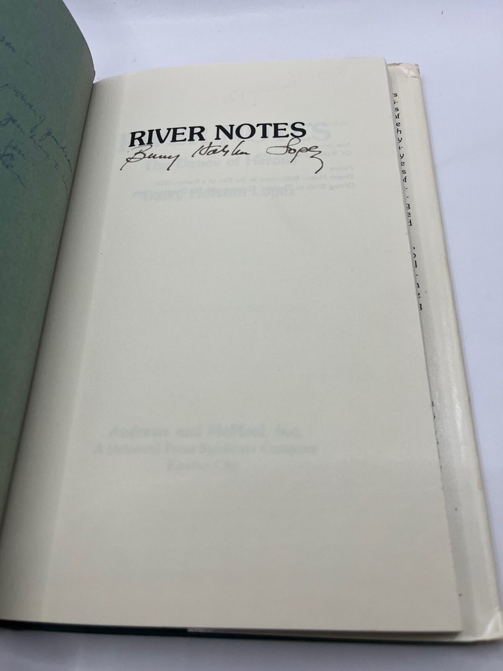 BARRY LOPEZ ~ SIGNED ~ RIVER NOTES: THE DANCE OF HERONS ~ 1st ~ 1979 ...