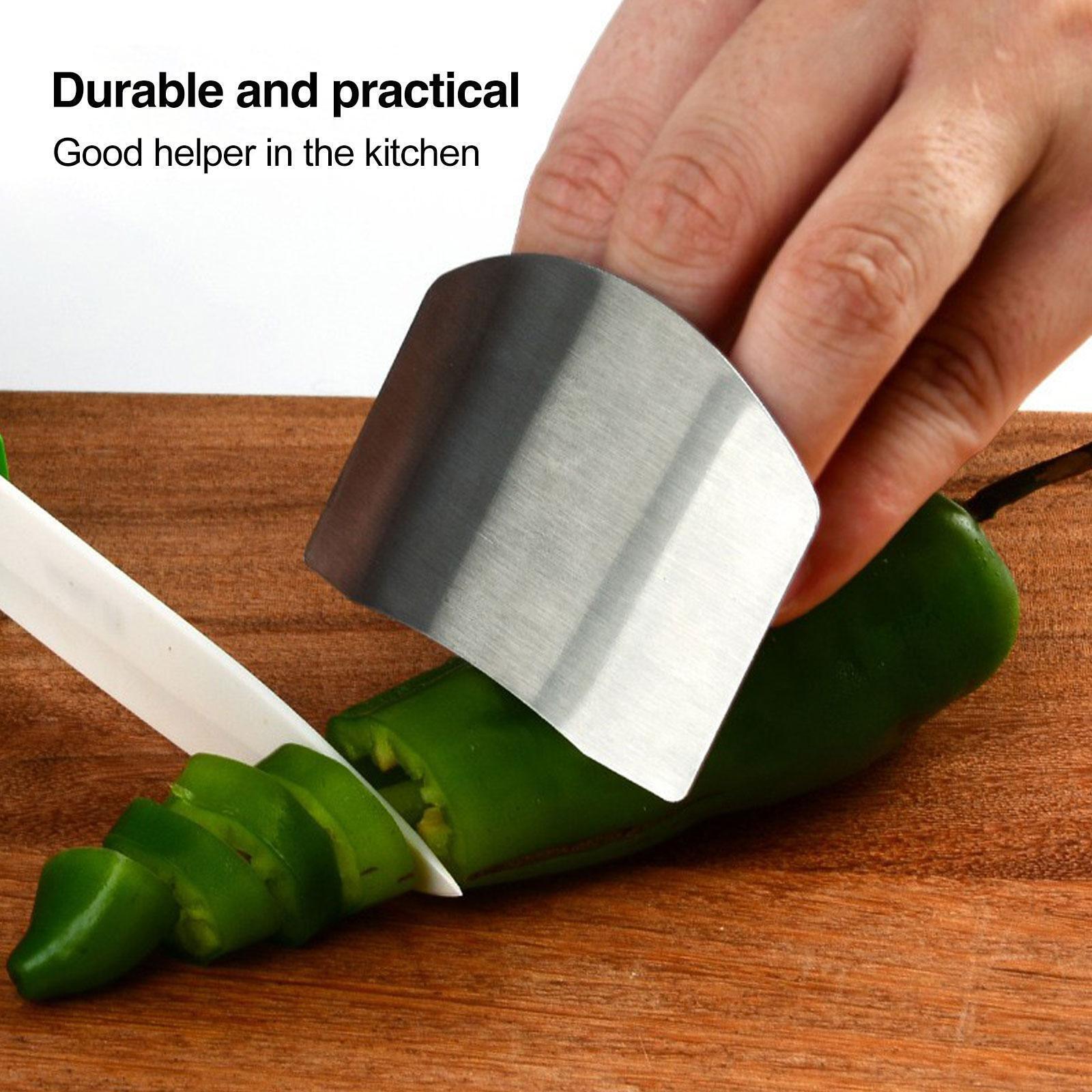 Kitchen Finger Hand Protector Guard Stainless Steel Slice Chop 2024AU ...