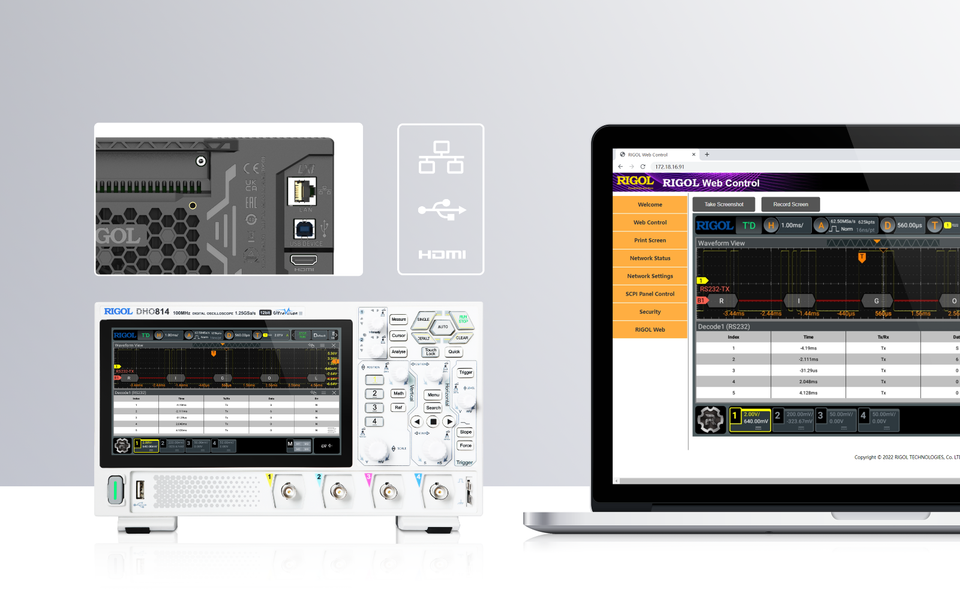 RIGOL Digital Oscilloscope DHO812 100MHz Frequency Band | eBay