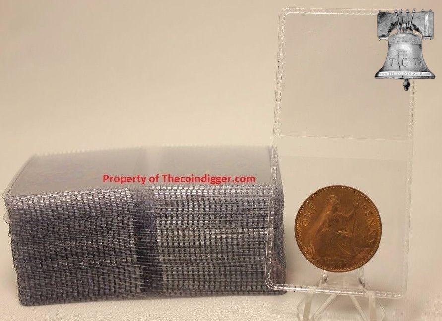 50 Double Pocket 2x2 Coin Flip Holder Vinyl 7mil Thick Guardhouse ...