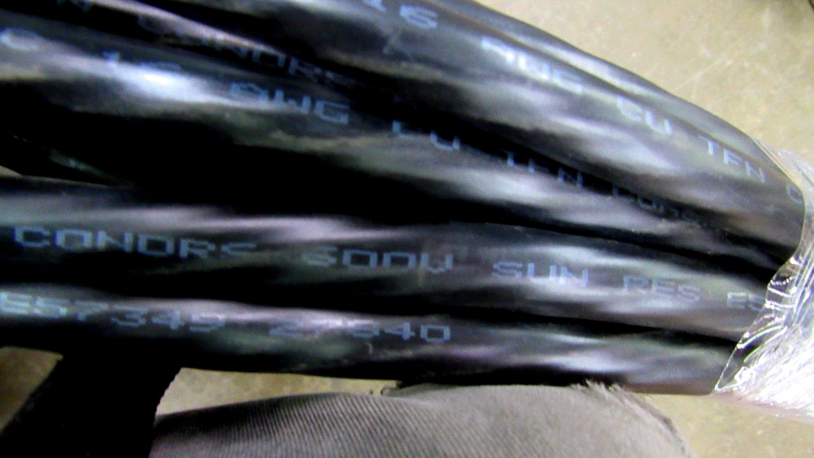 NEW 100' FT ROME CABLE 9/C 16AWG AWG TFN 600V E57349 27640 BLACK | eBay