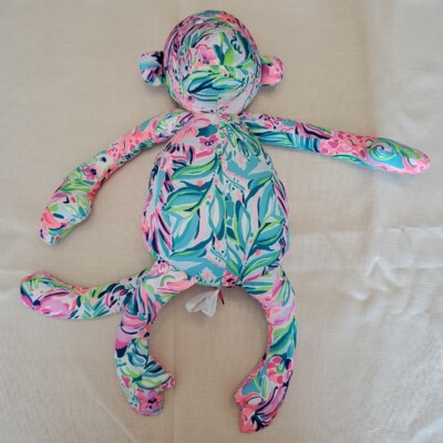 Lilly Pulitzer Kids Johnny B Monkey Plush Toy Pink Isle Lil Earned ...
