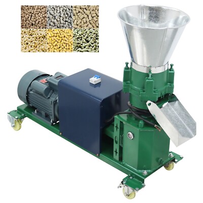 8mm 4 Rollers Powered Feed Pellet Mill Machine Feed Granule Maker 220V ...