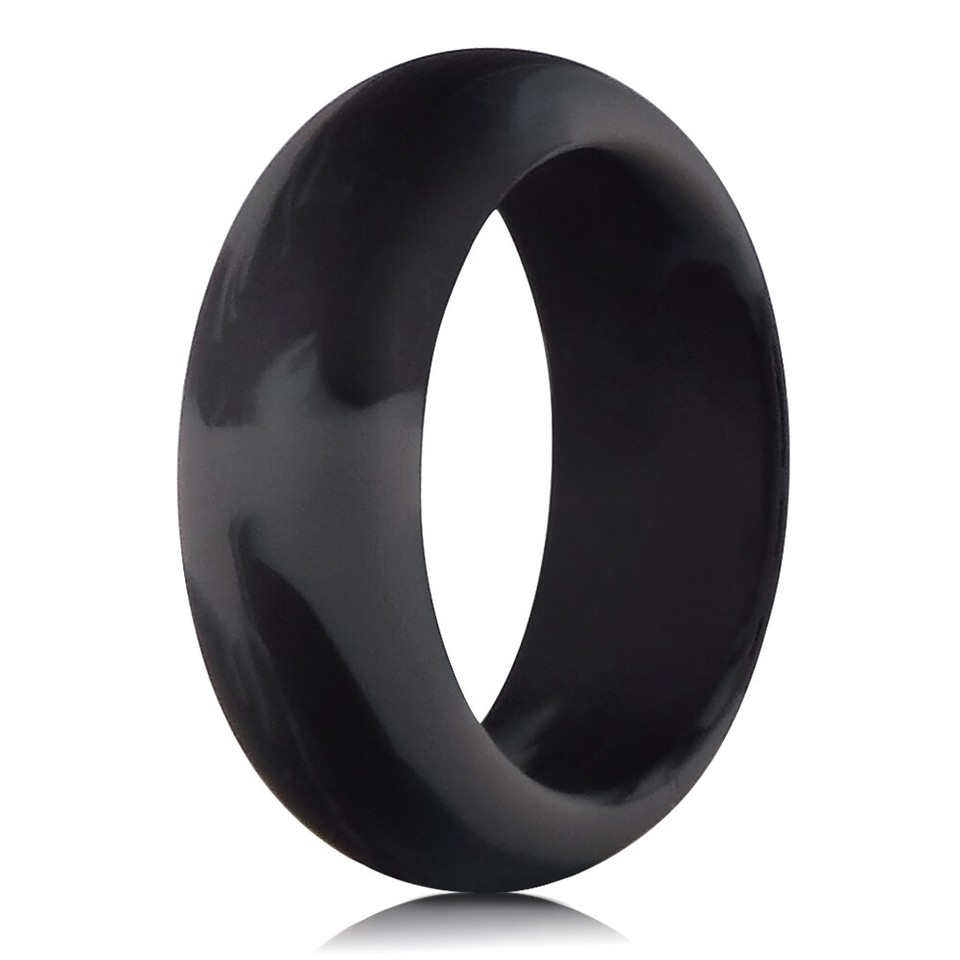 1Pc Camouflage Silicone Wedding Rings Rubber Promise Bands 8mm Width ...