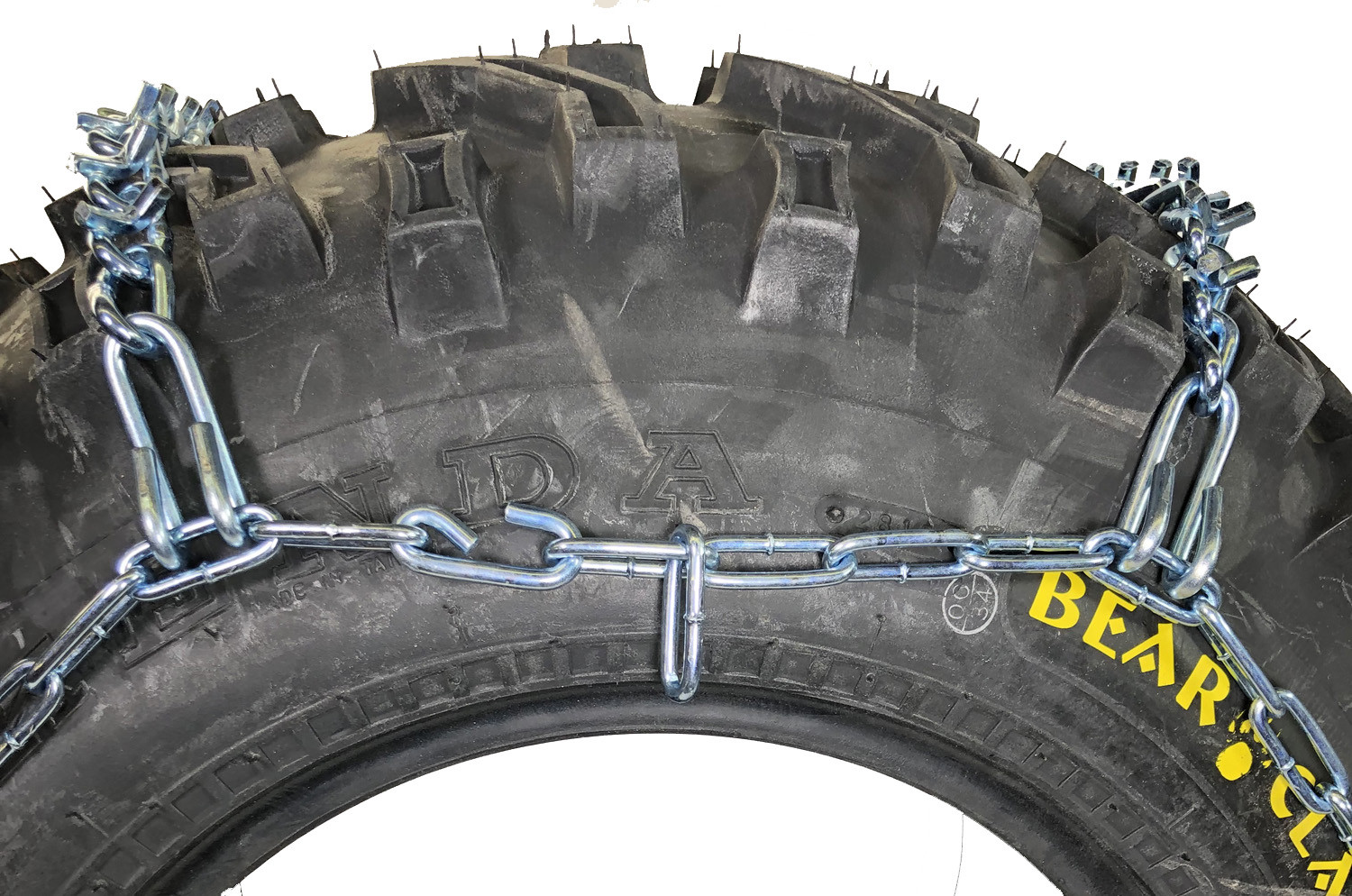 SIZE B ATV TIRE SNOW ICE CHAINS 9 V BAR 25X8-12 25X8X12 25 8 12 FRONT ...