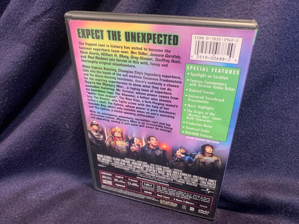 Mystery Men (DVD, 1999) *Ben Stiller, Janeane Garofalo, William H. Macy ...