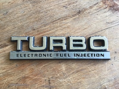 1980s Chrysler Dodge Turbo Electronic Fuel Injection Fender Emblem ...