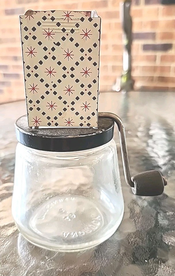 Antique Vintage ANDROCK Nut Chopper/Spice Grinder Metal Glass Jar | eBay