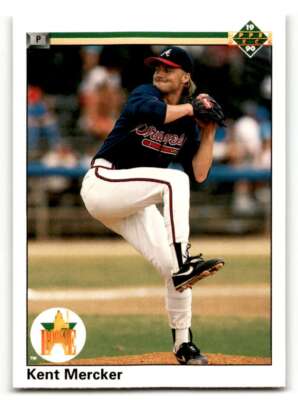 1990 Upper Deck #63 Kent Mercker Atlanta Braves Baseball Cards EX/NM ID ...