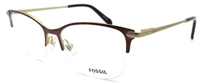 Fossil FOS 7088 09Q Women's Eyeglasses Frames Half-rim 51-16-140 Brown ...