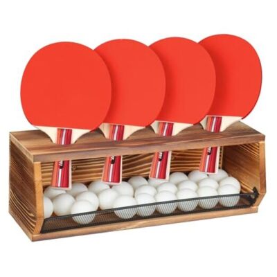 Ping Pong Storage Rack, Wall-Mount Table Tennis Paddle Display Holder ...