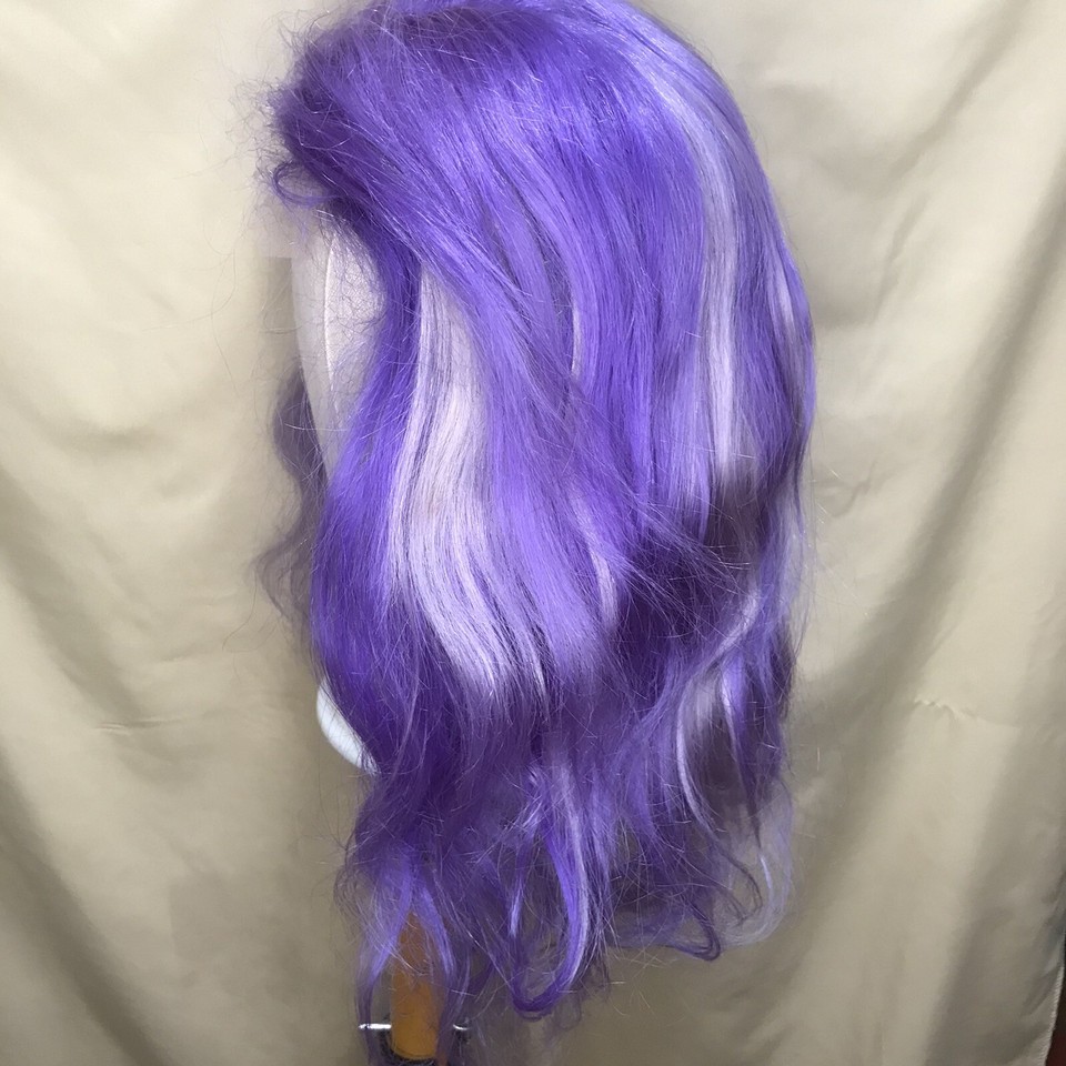 18inch Purple Highlight 4x4 Closure Lace Wave Human Hair Multicolor | eBay