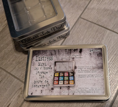 Tim Holtz Mini Distress Ink Storage Tin - Holds 12 Pads - Set of 3 | eBay