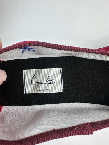 Capulette Velvet Slippers Red Size Eur 41 Made In Italy | eBay