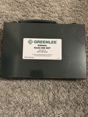 GREENLEE KD06AL Crimping Die Set,U, #8 to 350 Kcmill | eBay