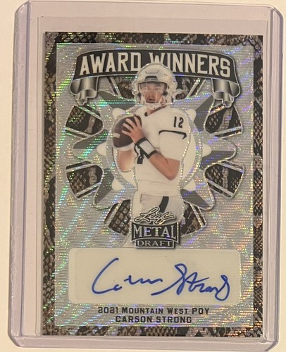 Carson Strong 2022 Leaf Metal Award Winners Snakeskin Auto 3/5 Nevada ...