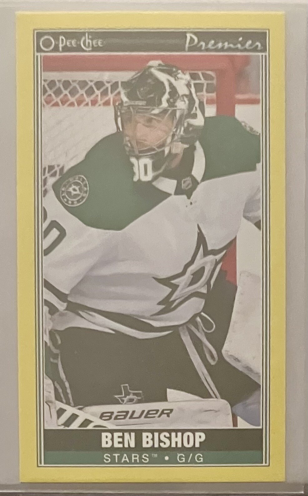 2020-21 O-Pee-Chee - Premier Tallboys Ben Bishop #P-31 Yellow Border ...