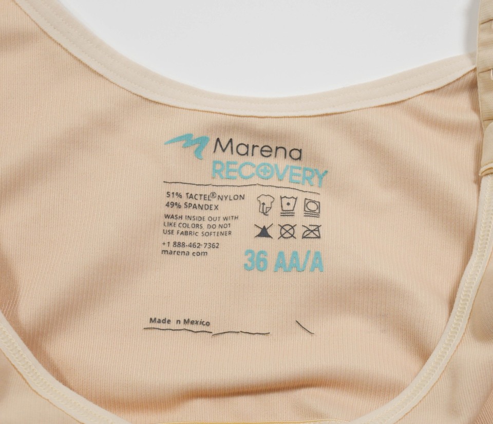 Marena Recovery Beige Post Surgery Recovery Adjustable Compression Bra ...
