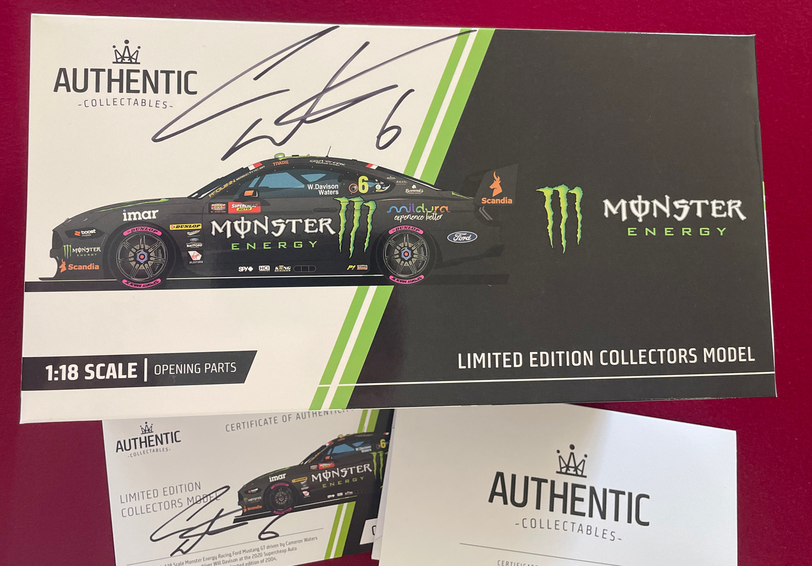 Authentic Signed Cam Waters Monster Ford Mustang 2020 Bathurst 1000 ...