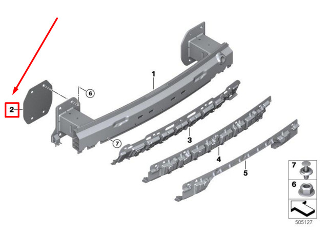 For BMW X5 2019-2022 BMW 51127425457 Bumper Impact Bar Gasket for sale ...