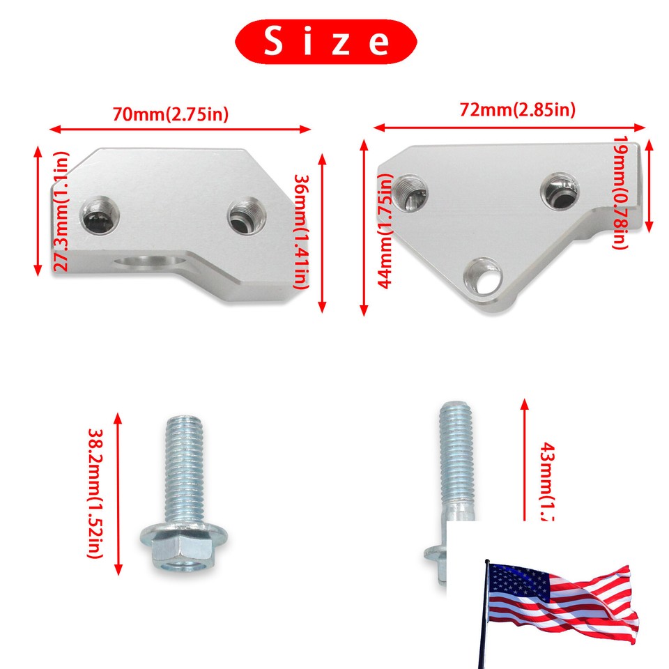 Knock Sensor Relocation Bracket Kit For 1997-2007 GM Gen III LS V8 ...