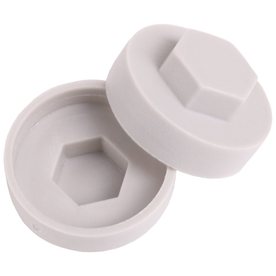 Choose AMOUNT & COLOUR 16mm HEXAGON COVER CAPS Roofing Screw Dome ...